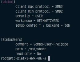 Samba-Freigabe Windows auf dem Raspberry Pi - Dokumentation